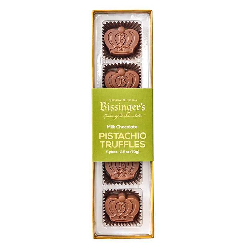 Milk Pistachio Crown Truffle Flight - 5 PC – Bissinger's Handcrafted ...
